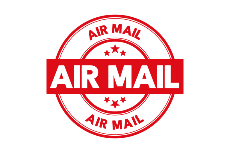 Round air mail stamp PSD - PSDstamps