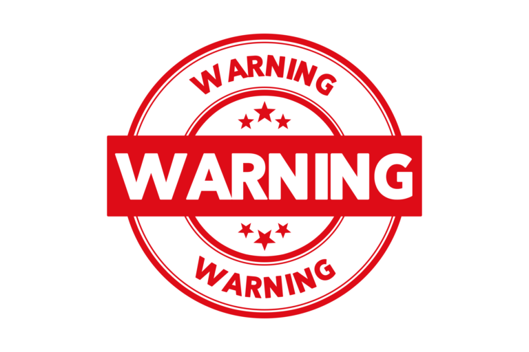 Round warning stamp PNG and PSD - PSDstamps